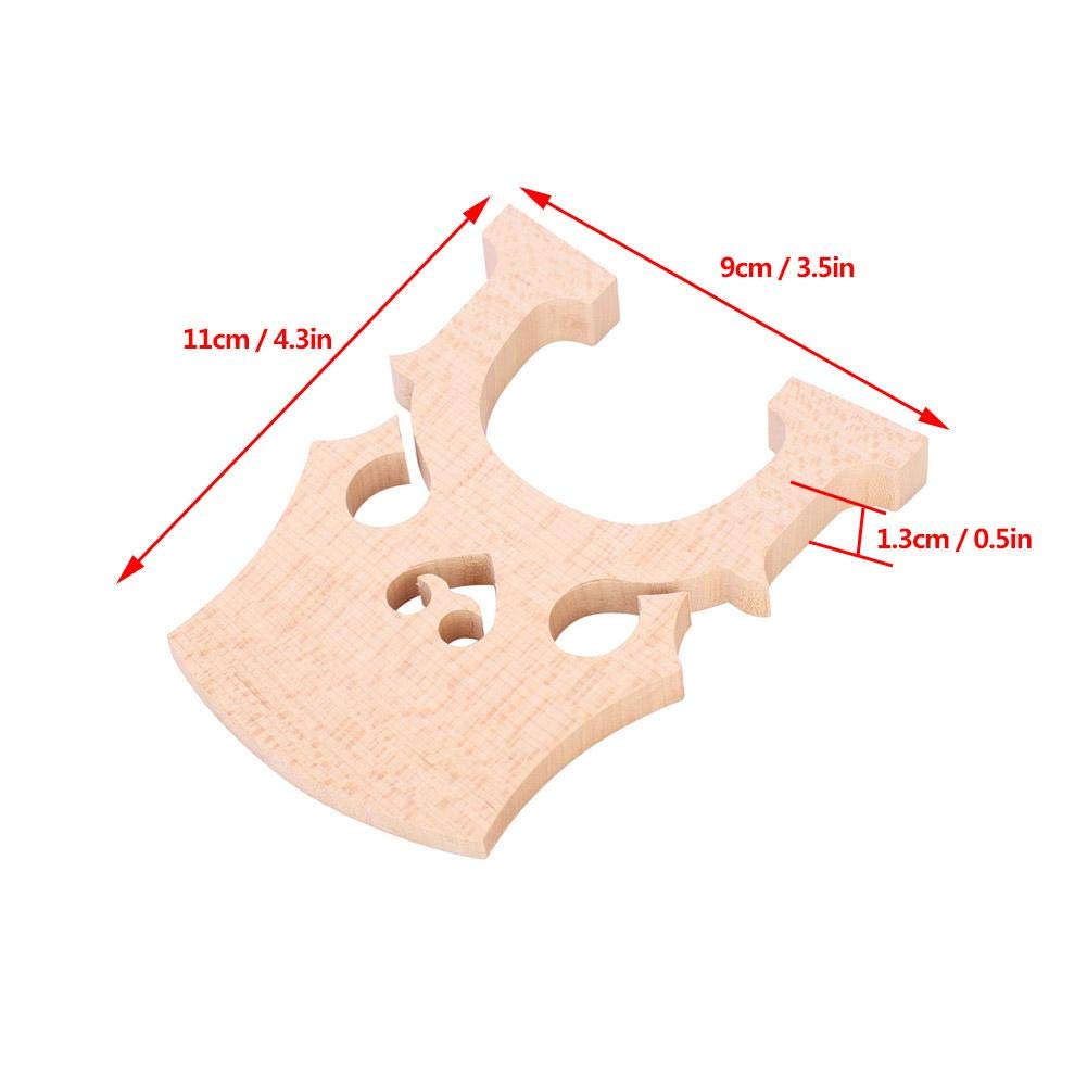 Cello Bridge,4/4 3/4 Cello Maple Bridge Maple Wood Self Adjusting Fitted Bridge Musical Instrument Replacement Accessory (Pack of 2)(Wood Color 4/4) Cello Bridge cello bridge cello bridge 4 4