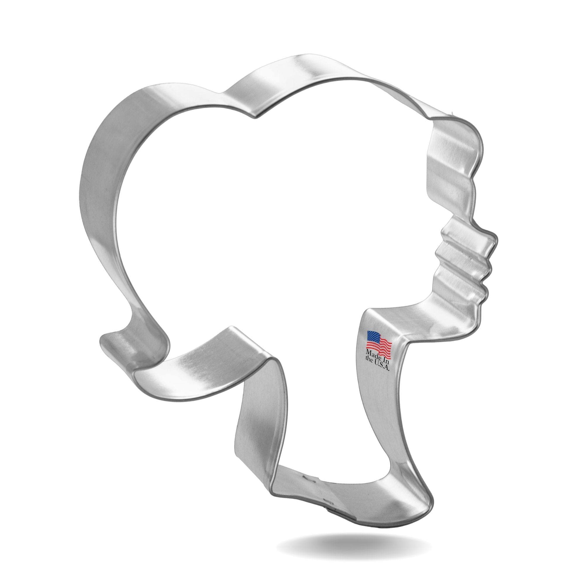 Foose Doll Head Cookie Cutter 4.25 Inch –Tin Plated Steel Cookie Cutters – Doll Head Cookie Mold