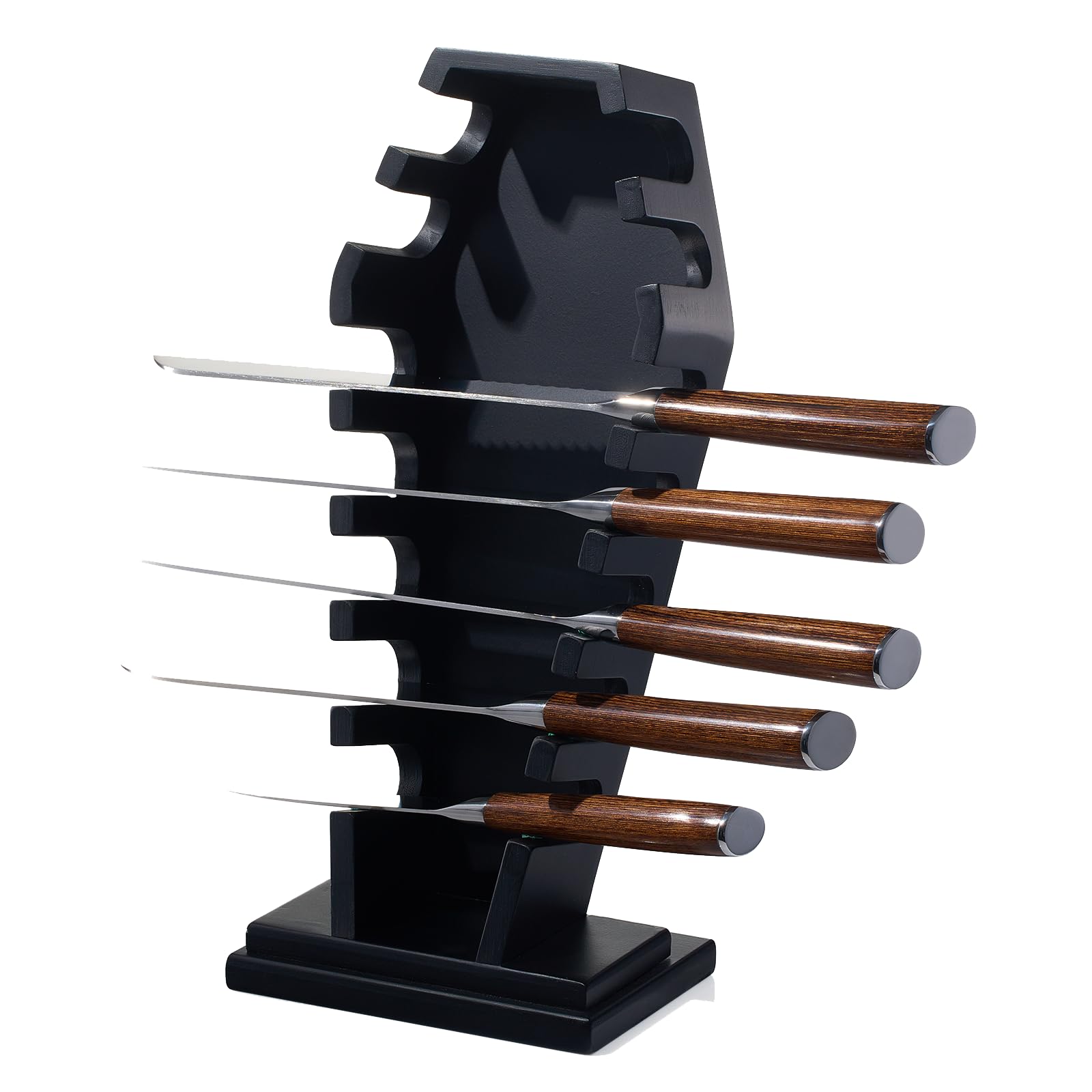 GUTE Gothic Coffin Knife Holder - Kitchen Storage Organizer, All Standard Cutting Knives, Home Decor Accessories, Spooky Decoration, Haunting Goth Gift Room, Bar, Kitchens 14" H (Without Knives)