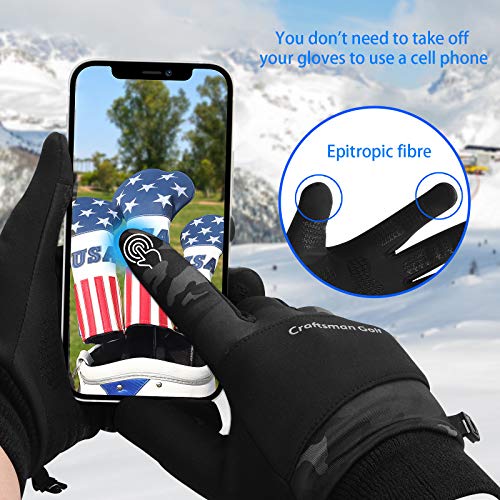 Craftsman Golf Camouflage Winter Soft Touch Screen Golf Gloves One Pair (L)
