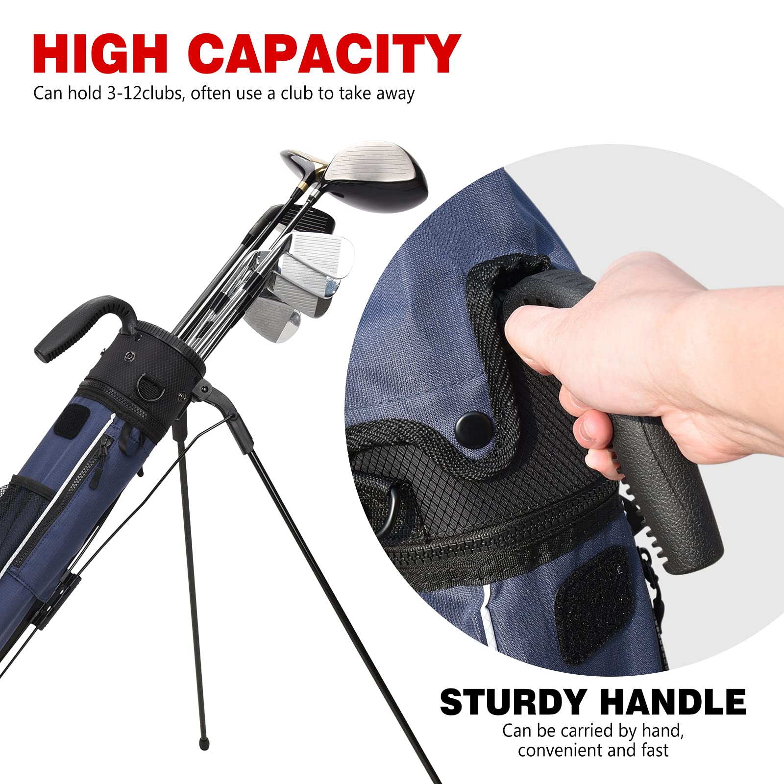 Craftsman Golf Lightweight Carry Sunday Bag with Stand Multicolor Perfect for Driving Range,Par 3 Course (US Stars)