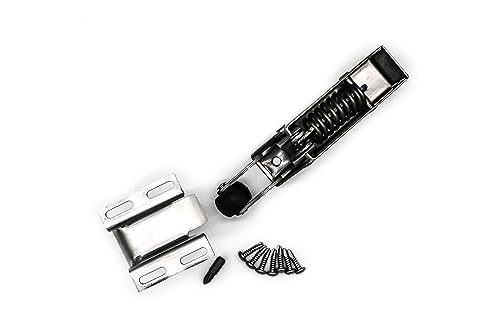 The Kason 1095 Stainless Steel Closer with 1094 Adjustable Stainless Steel Wide Hook, Flush to 7/8" to 1 5/8” Offset and Hardware KIT