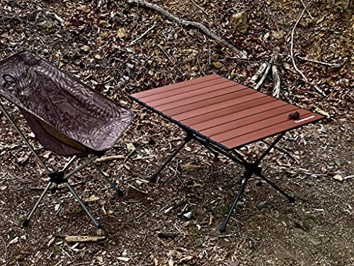 CAMPINGMOON Roll UP Camping Table Lightweight Foldable Aluminum with Carrying Bag
