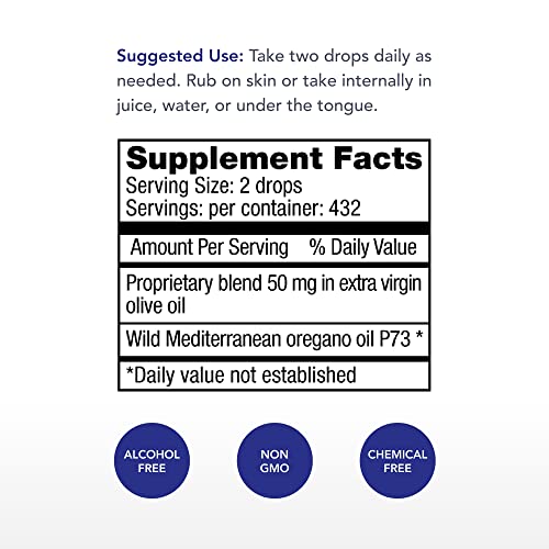 Physician's Strength OregaWild Extra Strength - 30 mL - High Carvacrol Formula - 100% Wild Oregano Oil - 432 Servings
