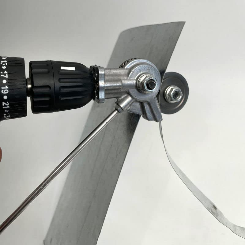 Electric Drill Plate Cutter, Electric Drill Shears Attachment Cutter Nibbler, Double Headed Sheet Metal Nibbler Cutter, Safe and Durable Drill Attachment for Metal Cutting