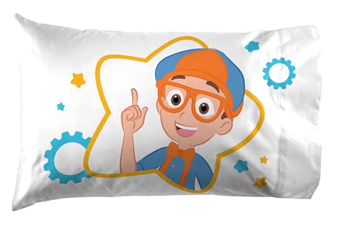 Jay Franco Blippi and Meekah Trucks Sheet Set - Full Size Sheet Set - Super Soft Kids Cartoon Vehicles 4 Piece Bedding Set - Microfiber Sheets