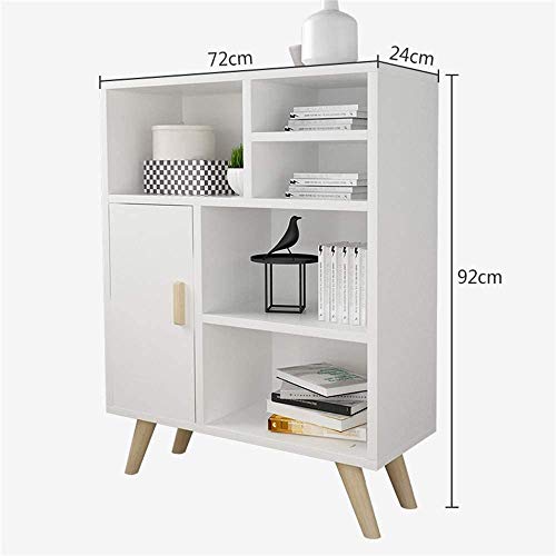 GELTDN Library with Doors, Home Bookcase, Three-Story six-Story Storage Storage Bookcase, Wear and Durable, Raise The Table Legs