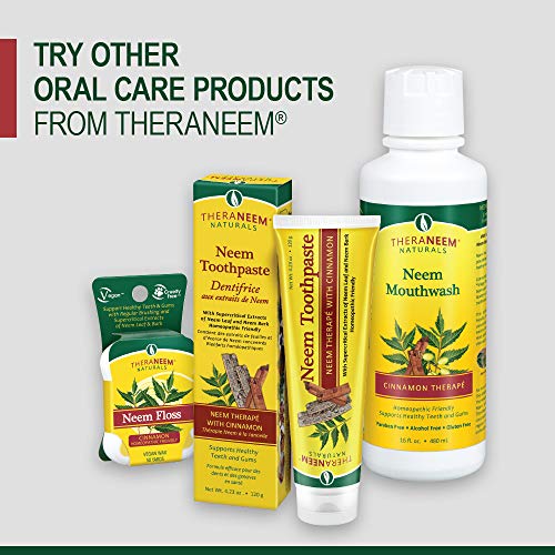 TheraNeem Tooth and Gum Powder | Supports Healthy Teeth/Gums with Probiotics, Vitamin D | Cinnamon | 40 Grams, 200 Uses