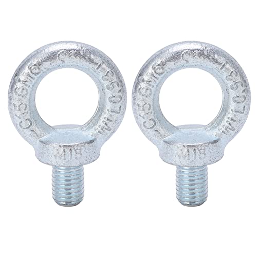 Eyebolt Screws, Lifting Ring Bolts Large Bearing Capacity Uniform Force with Deep Thread for Marine for Machinery Devices(M18)