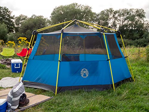 Coleman Tent Octago, 3 Man Tent Ideal for Camping in The Garden, Dome Tent, Waterproof 3 Person Camping Tent with Sewn-in Groundsheet