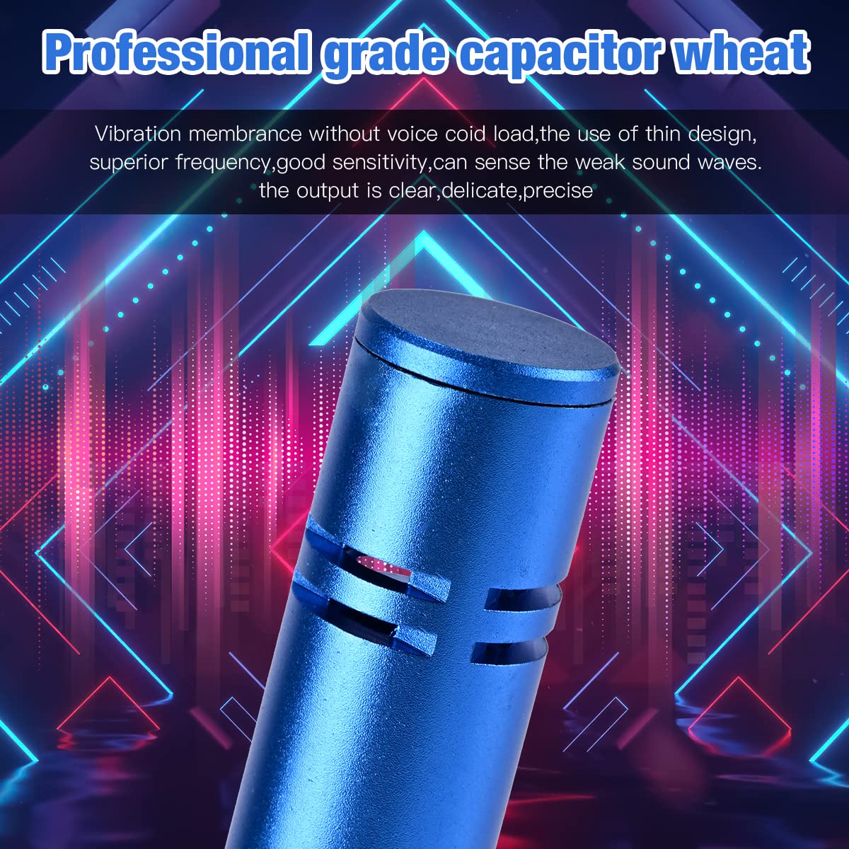 DELADOLA Mini Microphone,Portable Vocal Tiny Microphone, Asmr Microphone,Phone Microphone, Mini Karaoke Microphone for Voice Recording Chatting and Singing On iPhone,Android,Laptop Notebook (Blue)