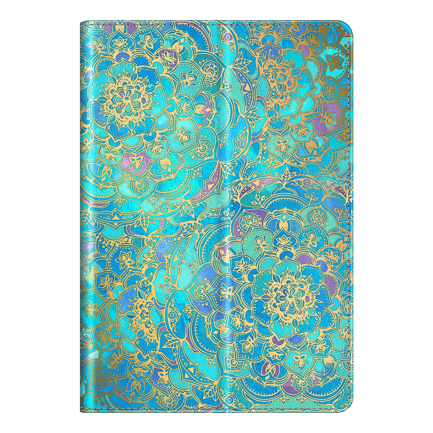 Fintie Folio Case for Amazon Fire HD 8 & Fire HD 8 Plus Tablet (12th/10th Generation, 2022/2020 Release) - [Flex Stand] Premium Vegan Leather Multi-Angle Folio Cover Auto Sleep Wake, Shades of Blue