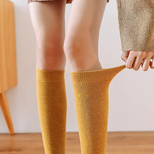 Compression Socks for Women, Long Socks, Women's Cotton Opaque Knee High Socks, Bamboo Compression Socks (Blue,One Size)