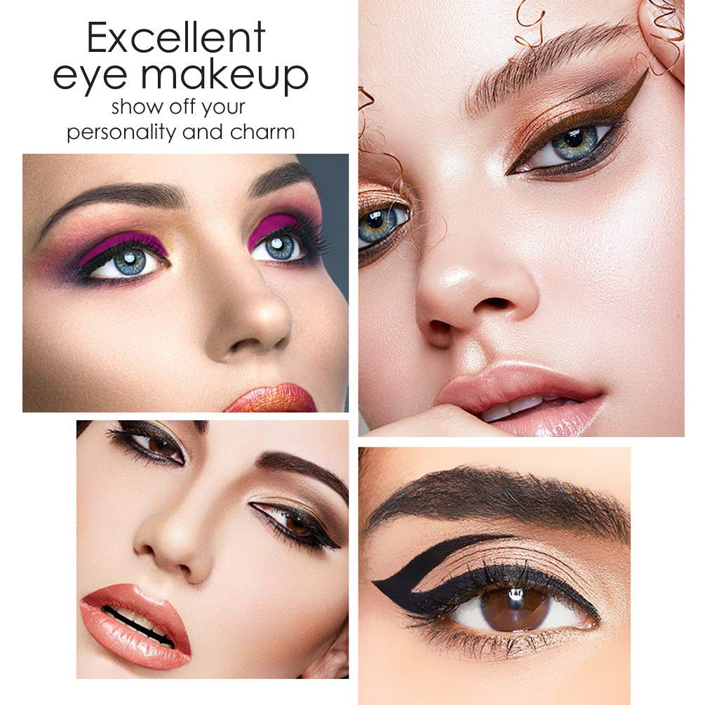 Eyebrow Tattoo Pencil, Eyeliner Pencil with Eye Makeup Long Lasting Waterproof and Smudgeproof Natural Looking Brows 3 Styles (Dark Brown/Black)