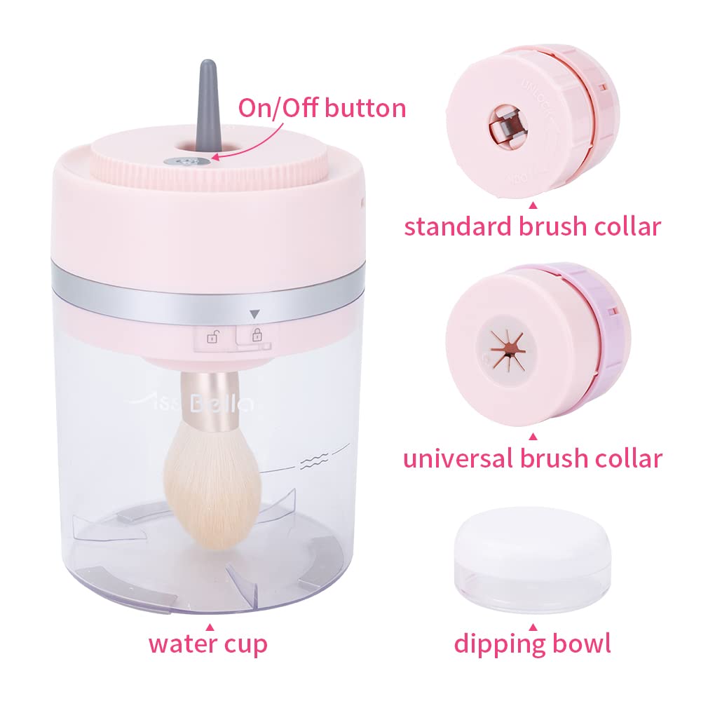 Electric Makeup Brush Cleaner Dryer Machine, USB Charging Automatic Cosmetics Brushes Cleaning Drying Machine for Almost All Size Make up Brushes