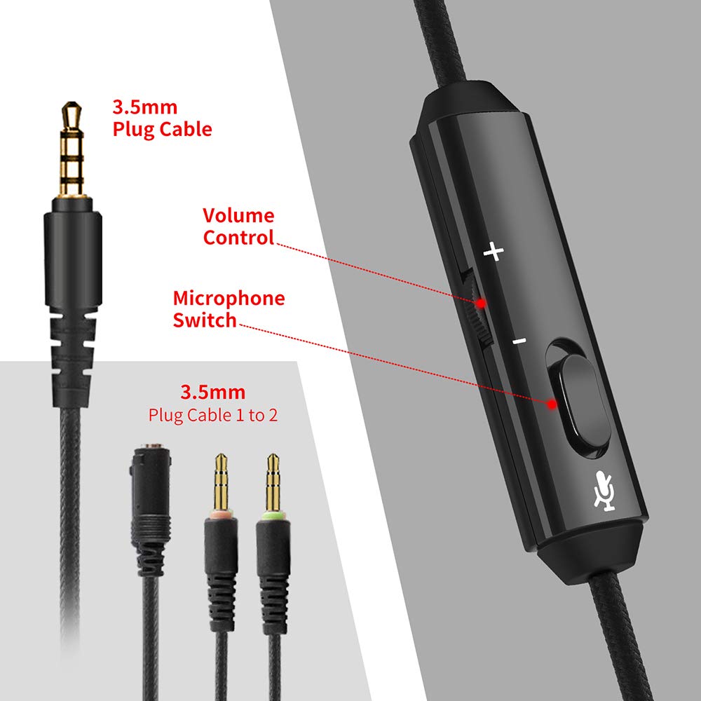NUBWO N2 Gaming Headset for Xbox One PS4 Playstation 4, Headphones Computer PC Mic Stereo Gamer Microphone for Skype Xbox one s Xbox 1 x Nintendo Switch Games