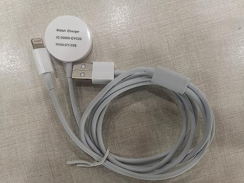 Watch Charger 2 in 1 Type-C Portable Charging Cable Compatible with Apple Watch iwatch Series SE/8/7/6/5/4/3/2/1 and Compatible with iPhone 13/12/11/Pro/Max/X/XR/XS/XS Max&Pad Series (4ft/1.2M)