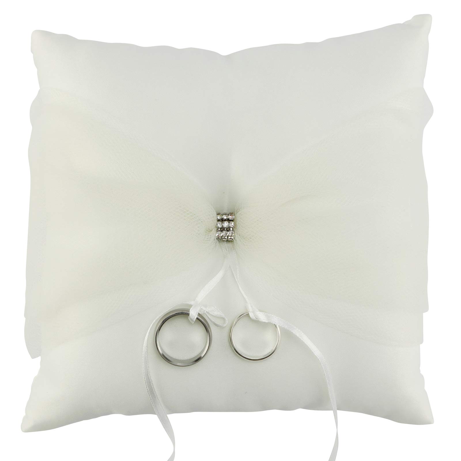 Celebrate It Ring Bearer Pillow, Ivory with Tulle