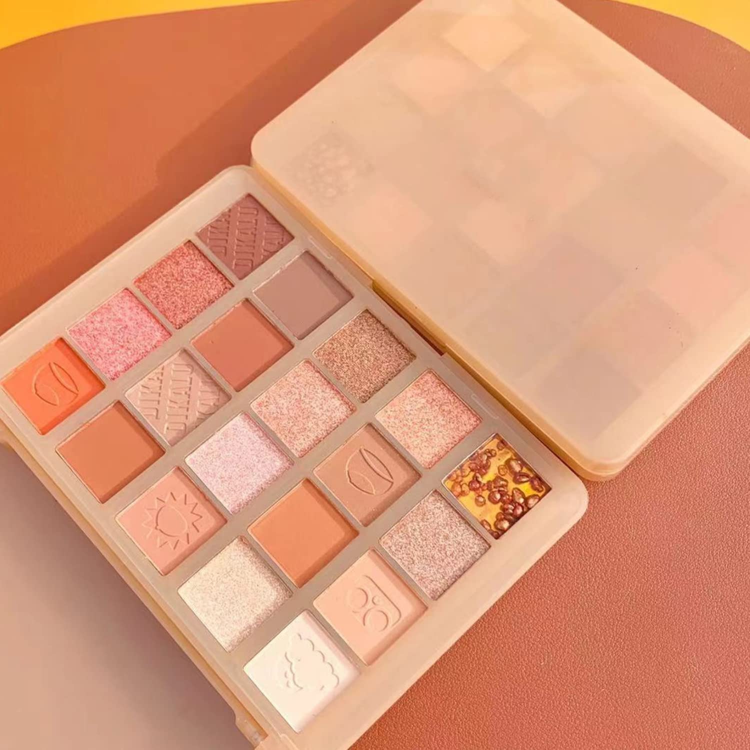 EYDEVRO 20 Colors Eyeshadow Palette Makeup Shimmer Matte and Glitter Eye Shadow Korean Makeup Palette, High Pigmented Shades, Pressed Pearls Cream Texture Eyeshadow