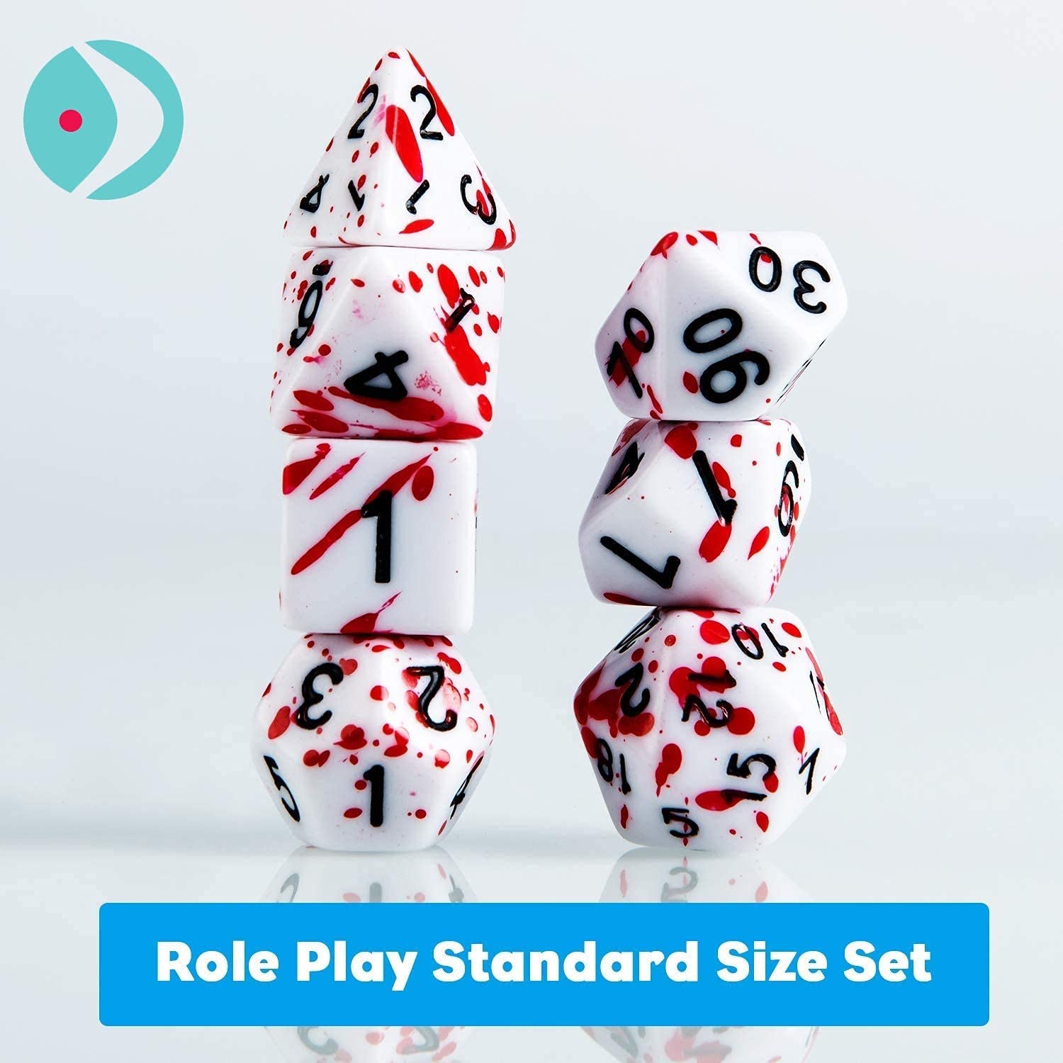 DND Retro Dice Set Polyhedral - IDTQ Dungeons and Dragons Imitation of Old Purple Red White Black Blue Yellow Green Dice Set RPG MTG Table Games 6sets D4 D6 D8 D10 D12 D20