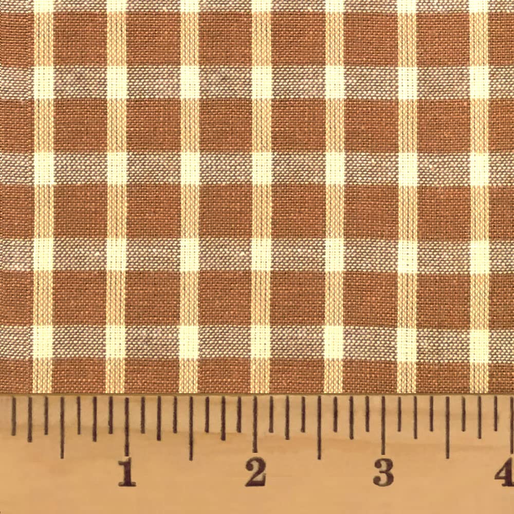Honey Mustard Homespun Cotton Plaid Fabric by JCS - Sold by The Yard
