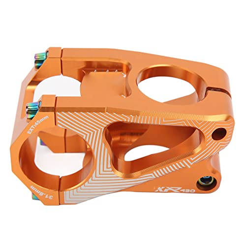Demeras Road Bike Stem, Simple Installation Comfortable Ride Short Handlebar Stem Widely Used for Outdoor Riding(Orange)