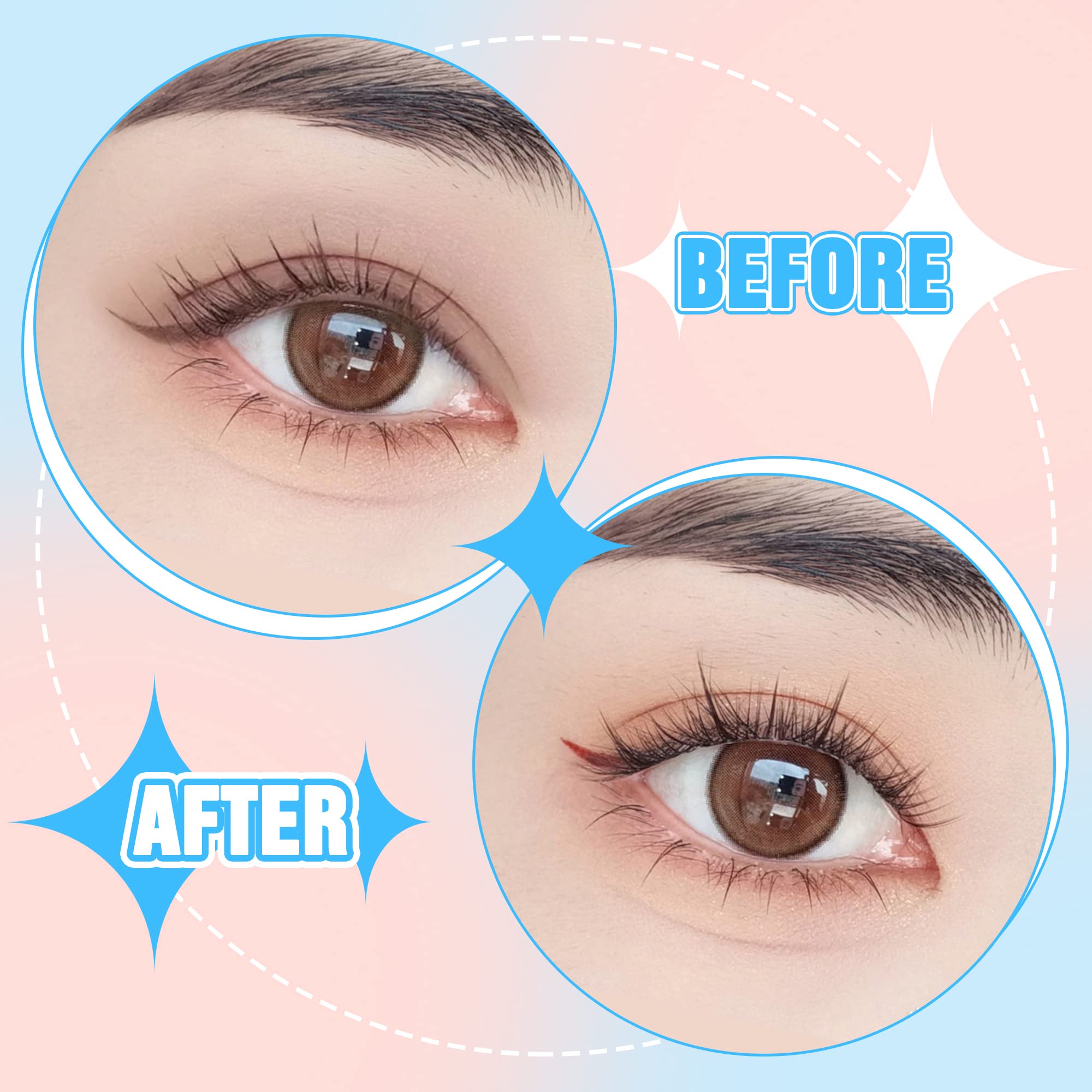 Colored Cluster Lashes Individual Lashes D Curl Colored Lash Extensions 14-16mm Lash Clusters 100pcs DIY Eyelash Extension at Home by Yawamica