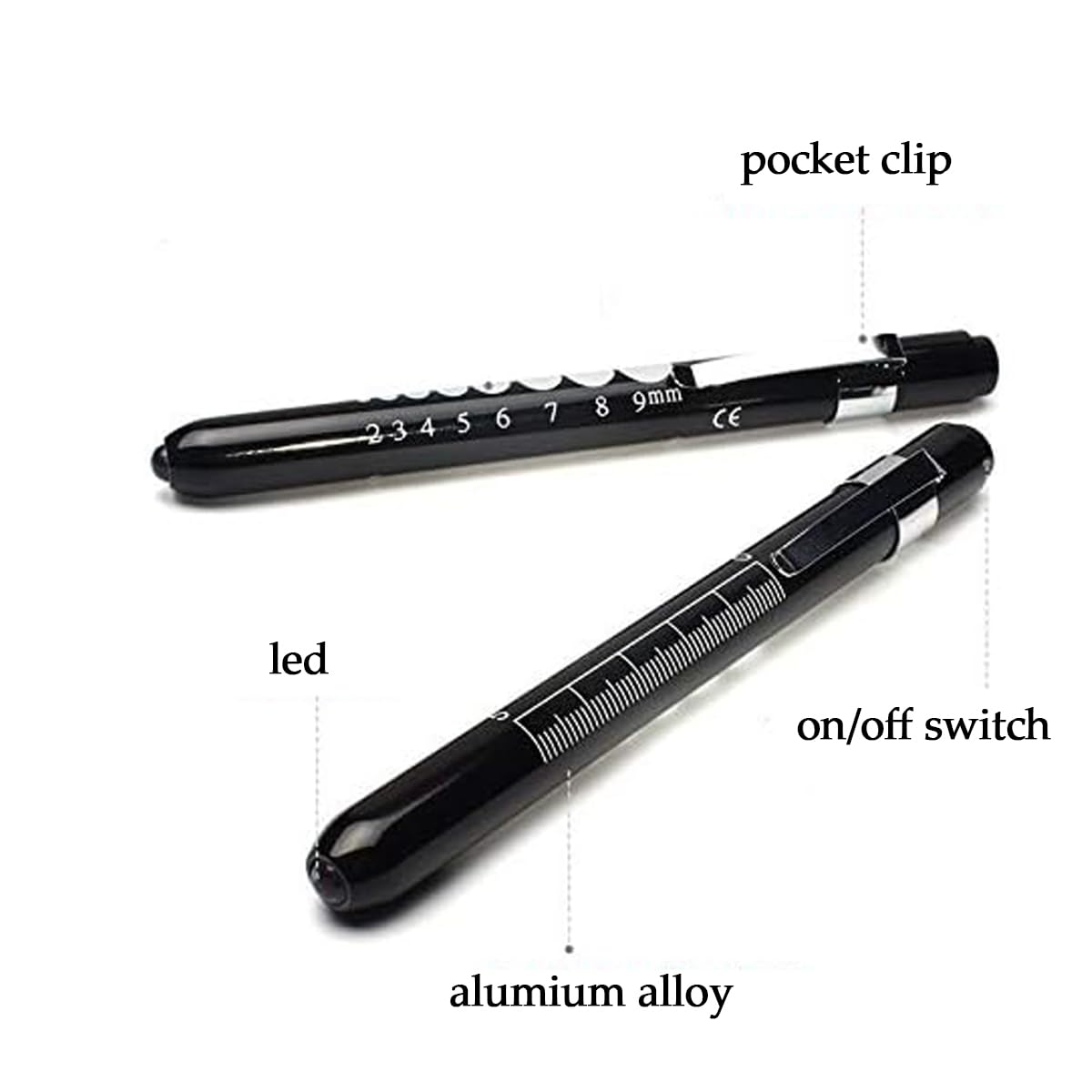 Pocketman LED Pen Light Torch Flashlight Penlights Lightweight Light Portable Single Mode Lamp for Lighting