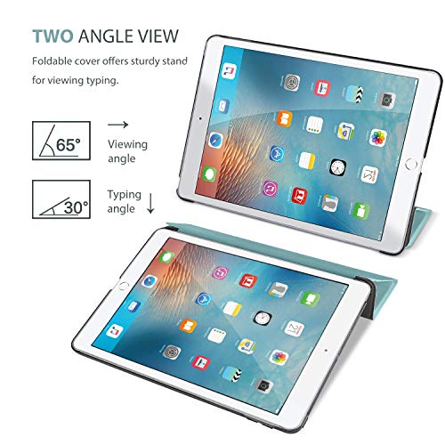 ProCase iPad 9.7 Case 2018 iPad 6th Generation Case / 2017 iPad 5th Generation Case - Ultra Slim Lightweight Stand Case with Translucent Frosted Back Smart Cover for Apple iPad 9.7 Inch –Teal