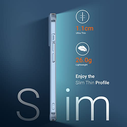 Imguardz Compatible with iPhone 13 Pro Clear Case with 2 Pack Tempered Glass Screen Protector, Hybrid Shockproof Protective Phone Case Slim Thin Cover for iPhone 13 Pro 6.1 inch 2021 (Clear)