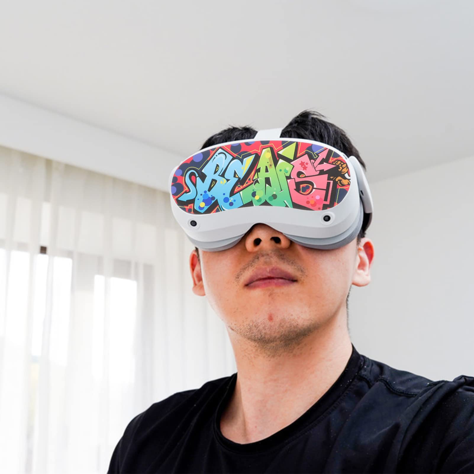 DOITOOL 1 Sheet Pico 4 Stickers Vr Glasses Skin Vr Glasses Protective Accessories Vr Glasses Decal Glasses Headphones Vr Glasses Protective Sticker Earphone 3D PVC Protection