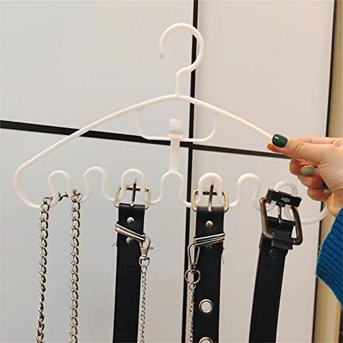 Wave Pattern Hanger, Multifunctional Magic Wave Pattern Stackable Hanger, 8 Slots Non Slip Stackable Space Saver Closet Organization Hangers for Bra Top Camisole (White,5PCS)