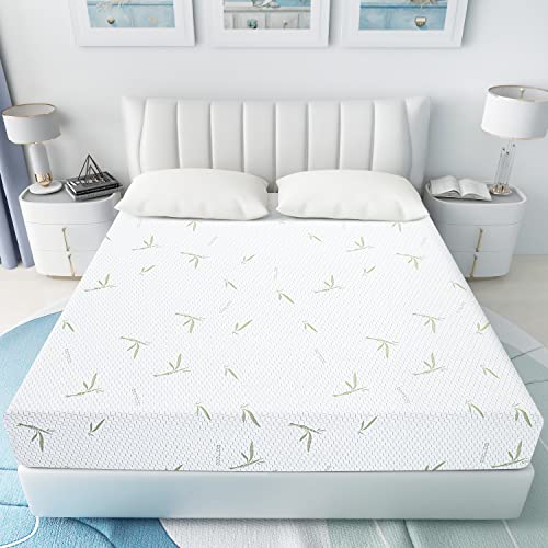 VANCIKI 6 Inch Twin Mattress, Cool Gel Memory Foam Mattresses with Bamboo Pattern Cover Breathable Pressure Relieve Bed Mattress in a Box, CertiPUR-US Certified, Made in USA