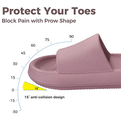 Leevar Blush Cloud Slides for Women and Men - Soft, Comfy, Relax Cloud Slippers, Thick Sole, Non-slip Pillow Slippers, Easy to Clean, Shower, Swimming, Beach, Indoor and Outdoor Pillow Slides