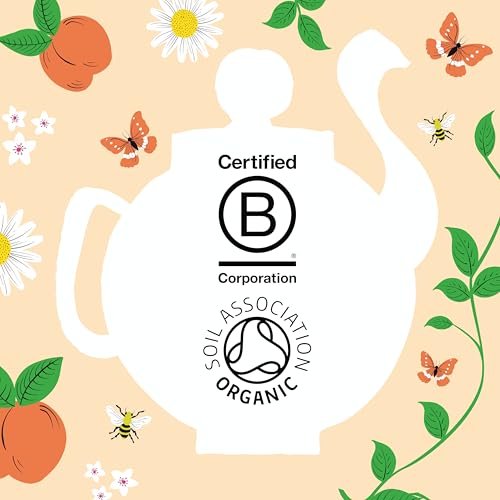 Clipper Tea Chamomile & Peach Teabags β USDA Organic, Great Hot or Iced β Natural, Fair & Delicious Fruity Chamomile & Peach Infusion β 20 Tea Bags