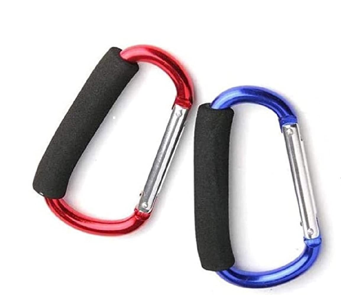 D-Style Carry Handle Shopping Bags Handbag Tote Stroller Carrying,Buggy Carabiner Stroller Hooks for Shopping Bags Handbag Tote Stroller Carrying