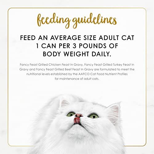 Purina Fancy Feast Grilled Wet Cat Food Poultry and Beef Collection Wet Cat Food Variety Pack - (30) 3 oz. Cans