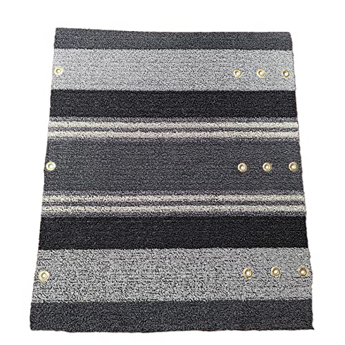 ShadePro RV Step Covers - 2 Pack (Black) - Adjustable Wrap Around Stair Rug Covers for RVs, Campers, and Trailers - 24 Inches - Trim to The Perfect Size - Fits Straight or Curved RV Steps