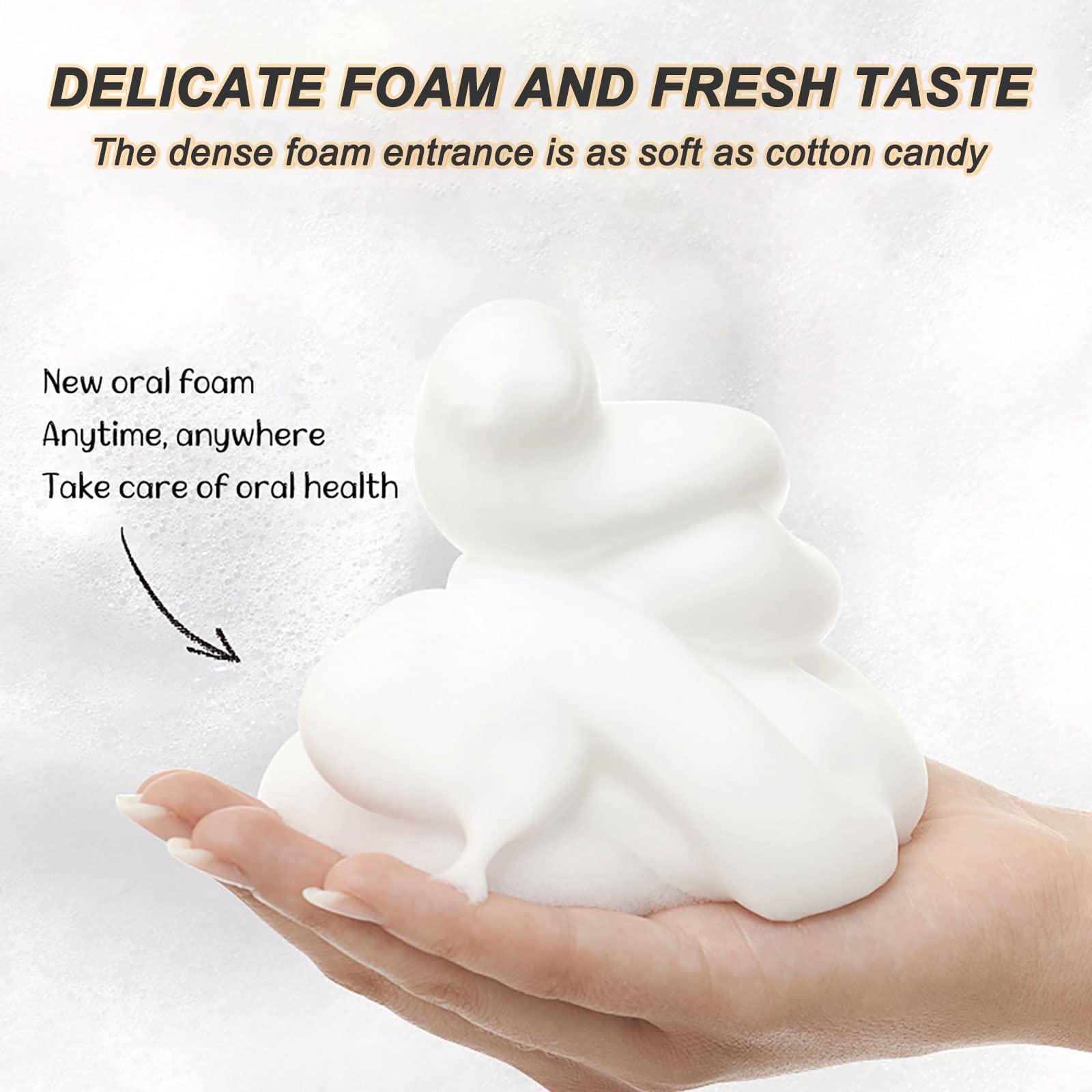 Foaming Toothpaste 2 Pack, Reduce Stains, Whiten Teeth, Prevent Calculus, Freshen Breath, Protects Gums, Oral Care, Press to Foam, Delicate and Smooth Foaming, Fruit Flavor