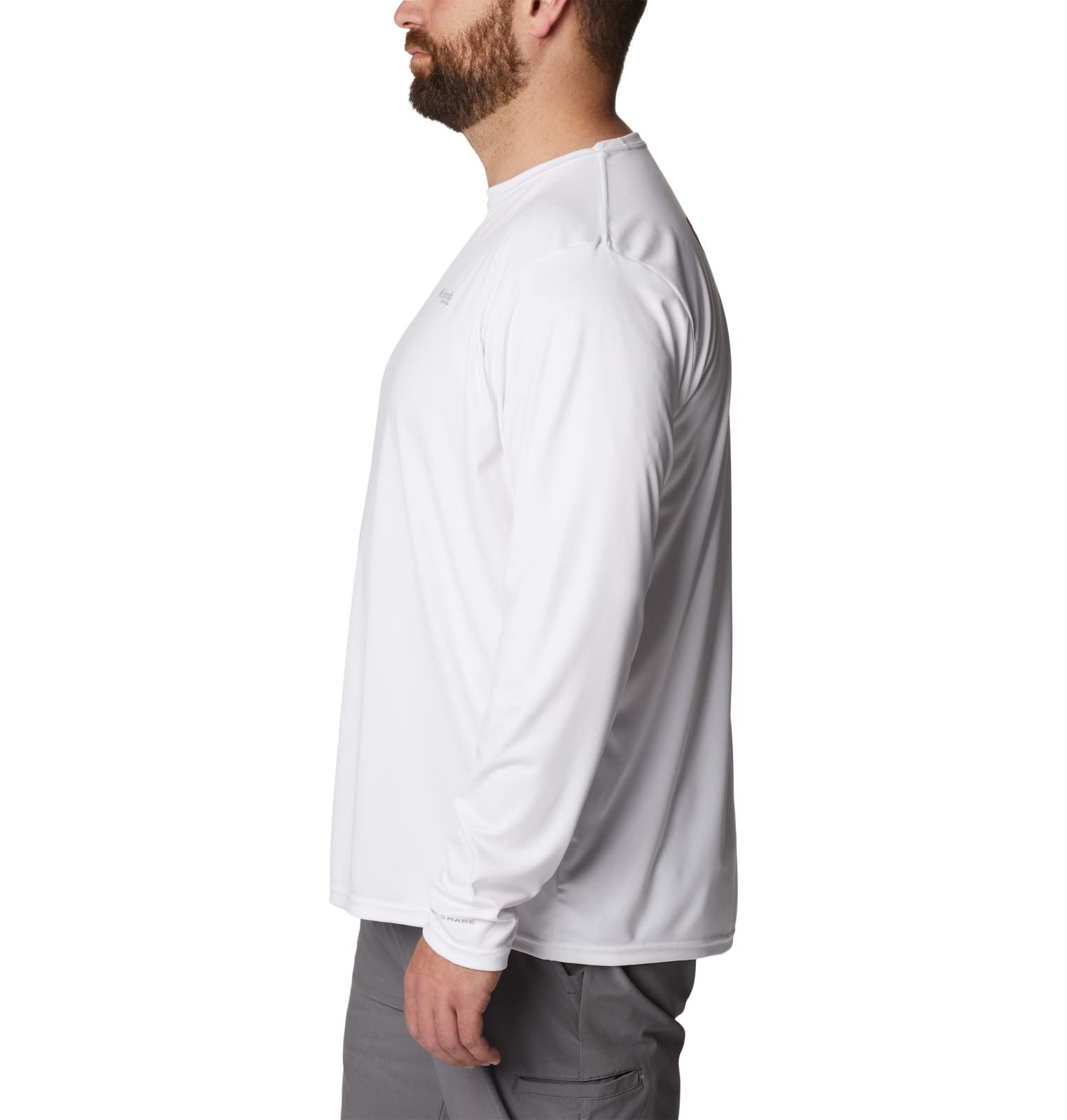 Columbia Men's Terminal Tackle PFG State Triangle LS, White/Fl Flag, 5X Tall