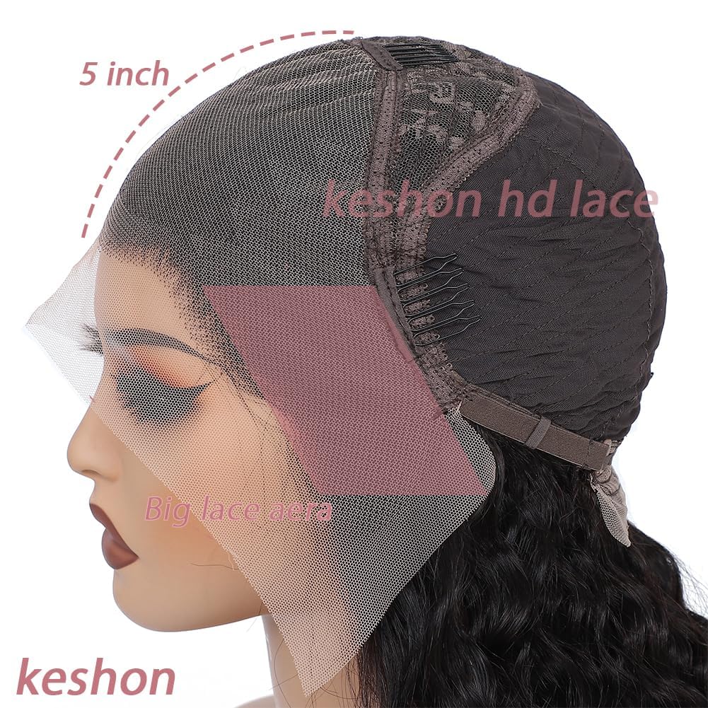 Elastic Bands for Wig Edges Adjustable Lace Melting Band for Wigs Thick Comfortable Durable Wig Band for Lace Frontal (13x5 deep 200density, 2 PCS)