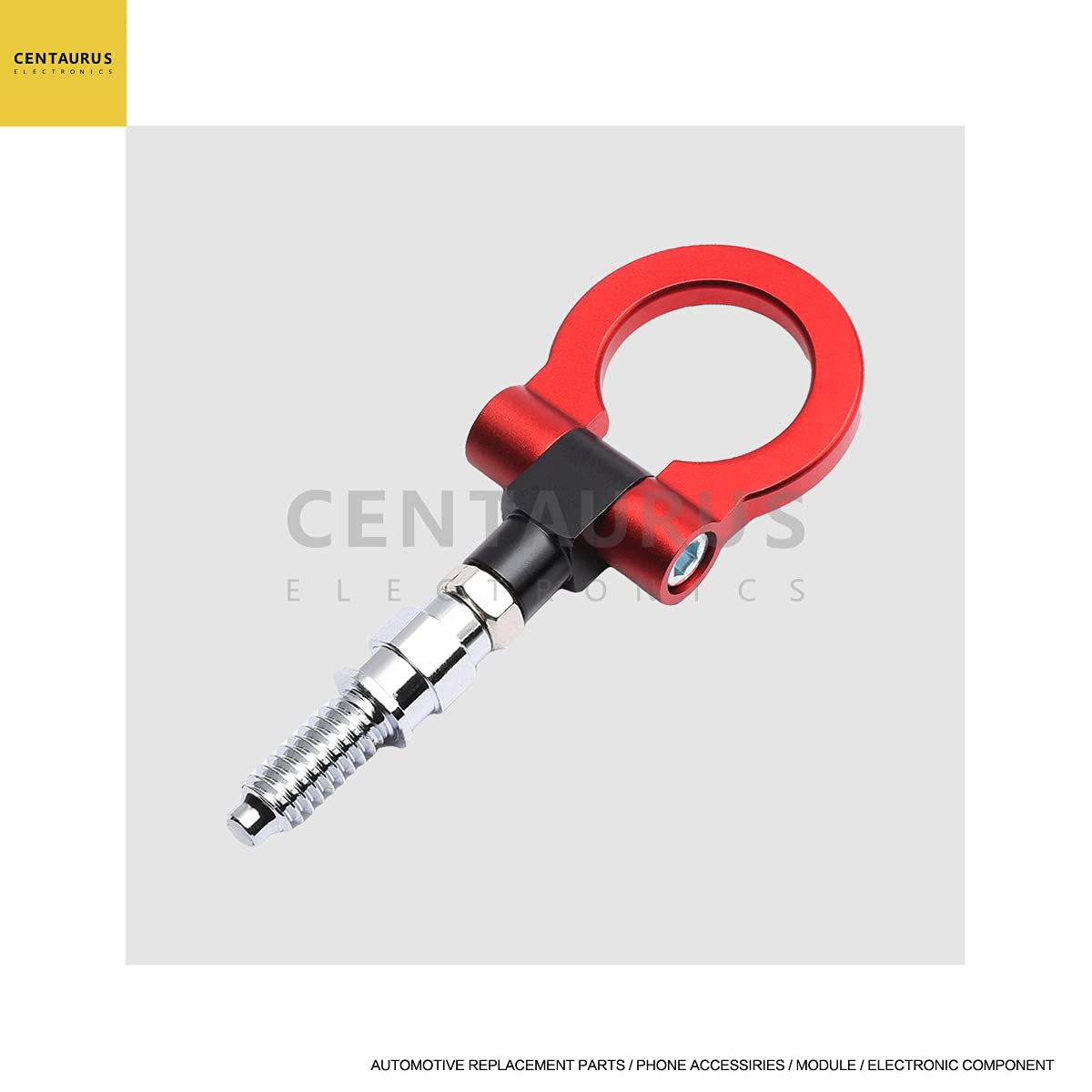 CENTAURUS Track Racing Style Tow Hook Towing Eye CNC Aluminum Screw On Front Rear Bumper Replacement for 3 Series E36 E46 E90 E91 E92 E93 318 320 323 325 328 330 335 M3 1992 to 2012 (Red)
