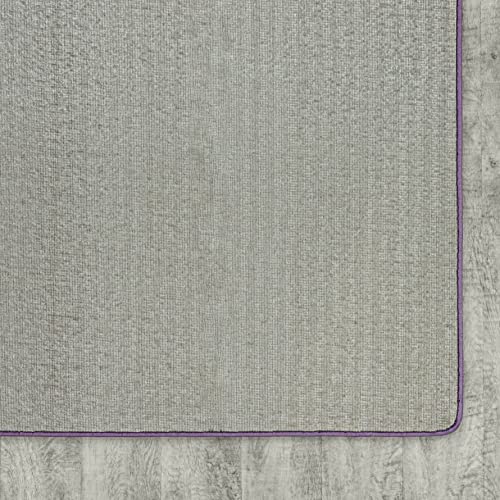 Joy Carpets Endurance Solid Colored Area Rug in Color Purple, 12' x 6'