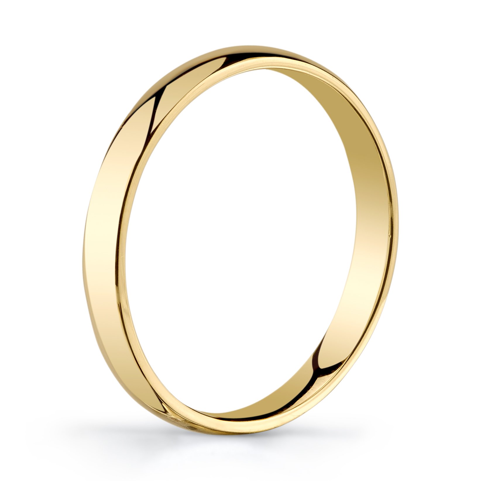 WDYHILE Plain ring,olished Womens Wedding Bands,Lightweight gold-plated, ladies' ring,Simple and generous, suitable for various occasions (Gold, 8)