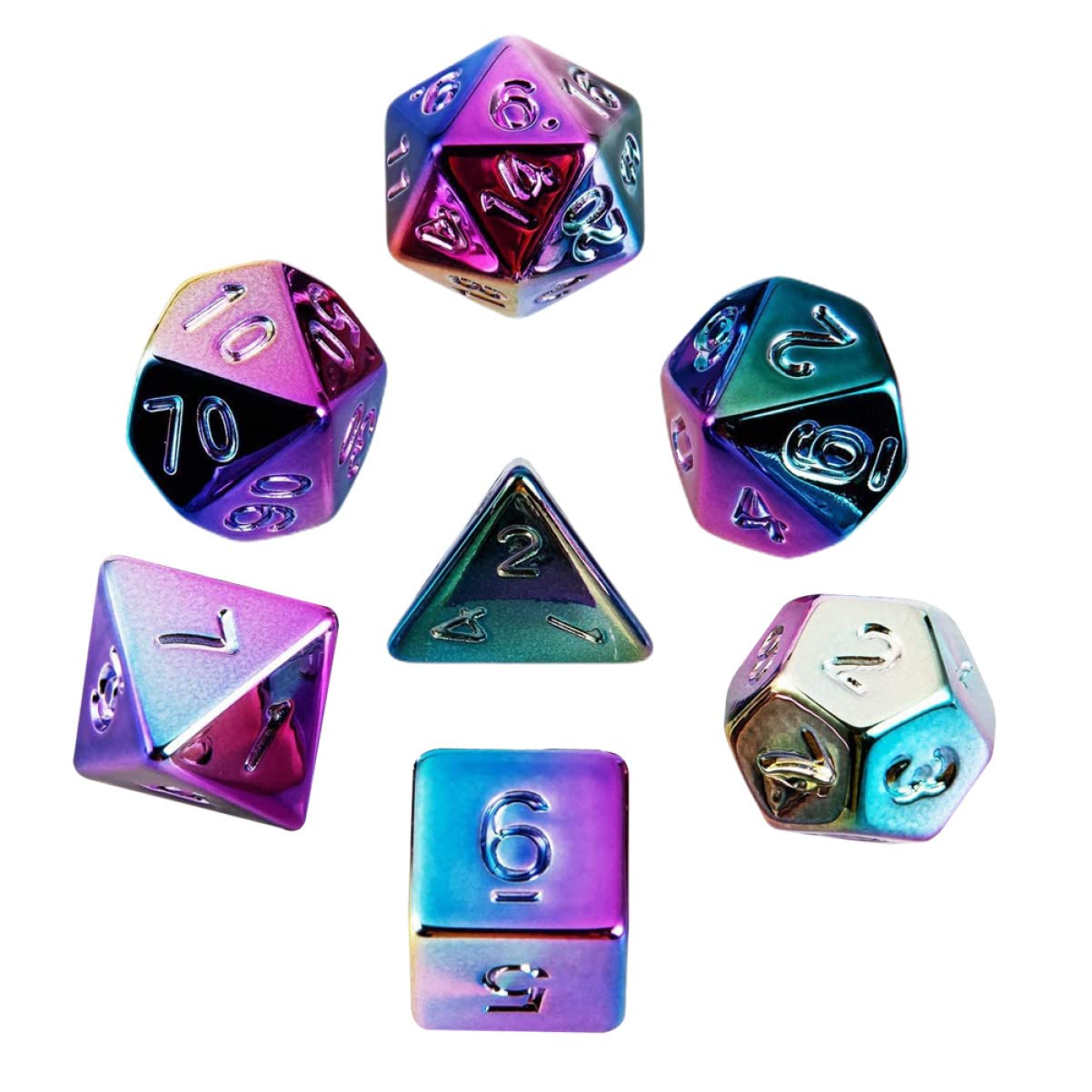 Desktop Toys 7pcs Polyhedral Dice polyhedral dice RPG dice Math dice Set Tabletop Roleplaying Educational Dice