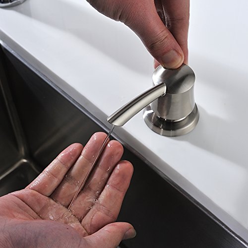 GICASA Soap Dispenser, Kitchen Sink Soap Dispenser, High-Capacity 320ML ABS Bottle Soap Dispenser Brushed Nickel Finish