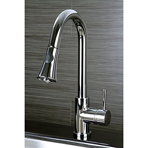 Kingston Brass Gourmetier LS8721DL Concord Single-Handle Pull-Down Kitchen Faucet, Polished Chrome, 8-3/8 inch in Spout Reach