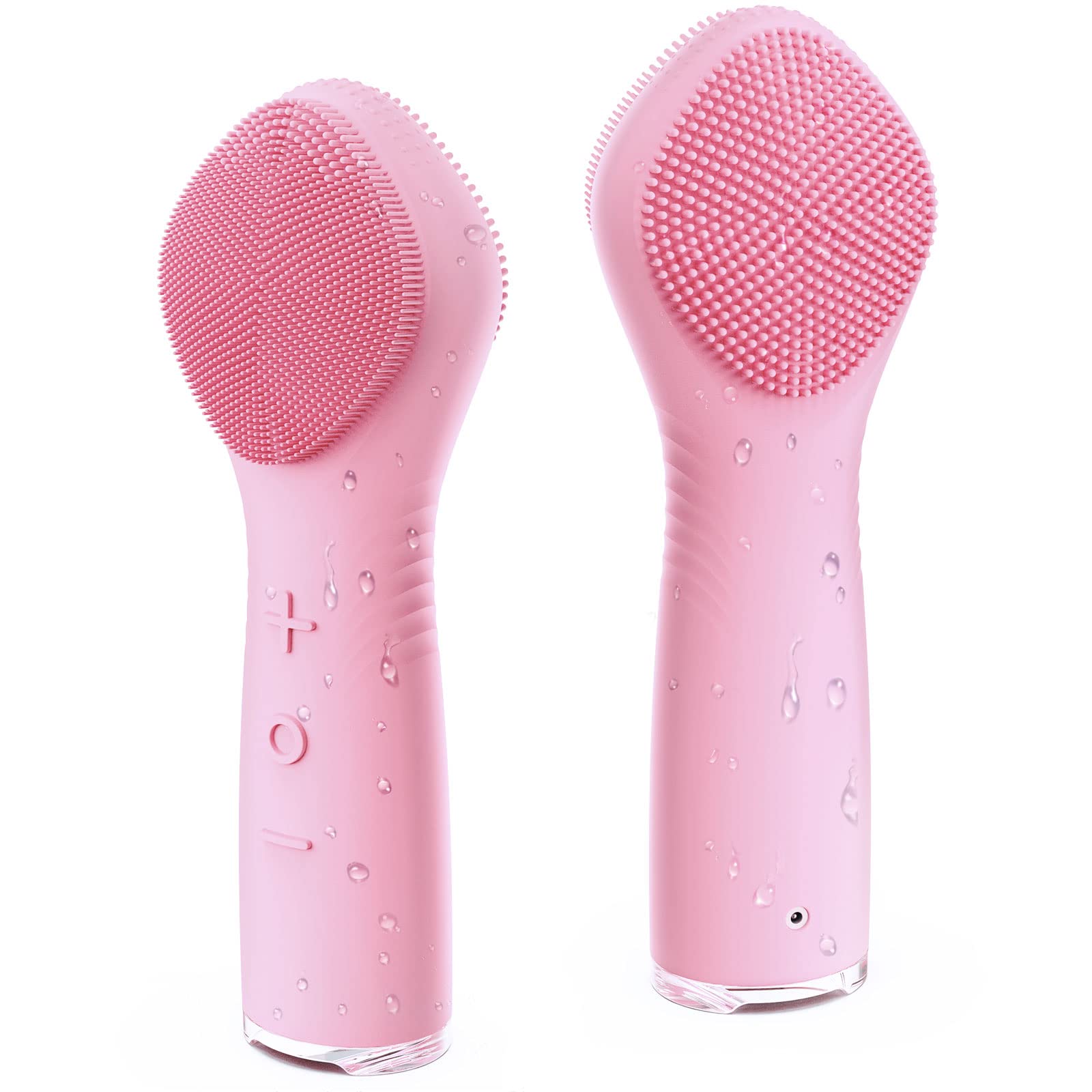 Facial Cleansing Brush Face Scrubber: Electric Sonic Vibration Face Brush for Exfoliating and Deep Cleaning Silicone Rechargeable Cleanser Device Waterproof Machine Skin Wash Exfoliator System