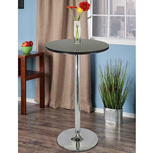 Winsome Spectrum-Pub-Table, Black & Chrome