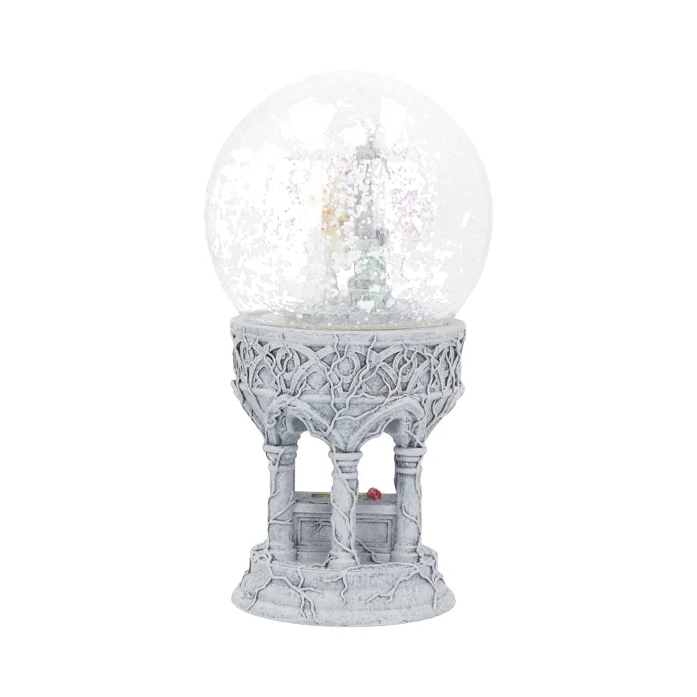 Nemesis Now Love Remains Snowglobe Anne Stokes 18.5cm, Resin, Glass, Water, Ivory